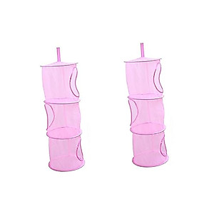 Toyvian 2pcs foldable storage travel storage foldable garment rack mesh sweater foldable clothes drying rack underwear drying rack toy storage Hanging Storage Organizer flat dryer grid net