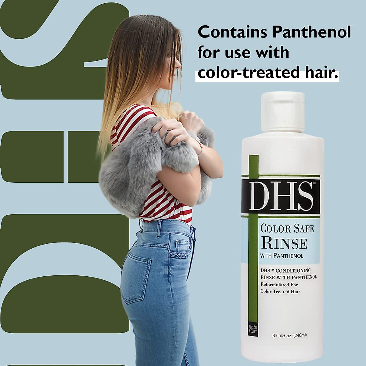 Person & Covey DHS Color Safe Rinse hair dye protection – fragrance free conditioner, conditioner for colored hair, hair care products for women and men