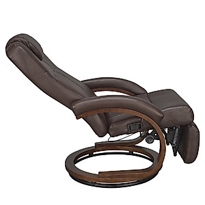 RecPro Charles 28" RV Euro Chair Recliner Modern Design RV Furniture (2, Mahogany)