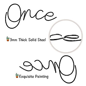 Qmetalart Once Upon a Time Metal Wall Art, Handmade DIY Nursery Wall Decor for Toddlers Bedroom Kids Bookshelf Reading Book Nook Birthday Gift Ideas