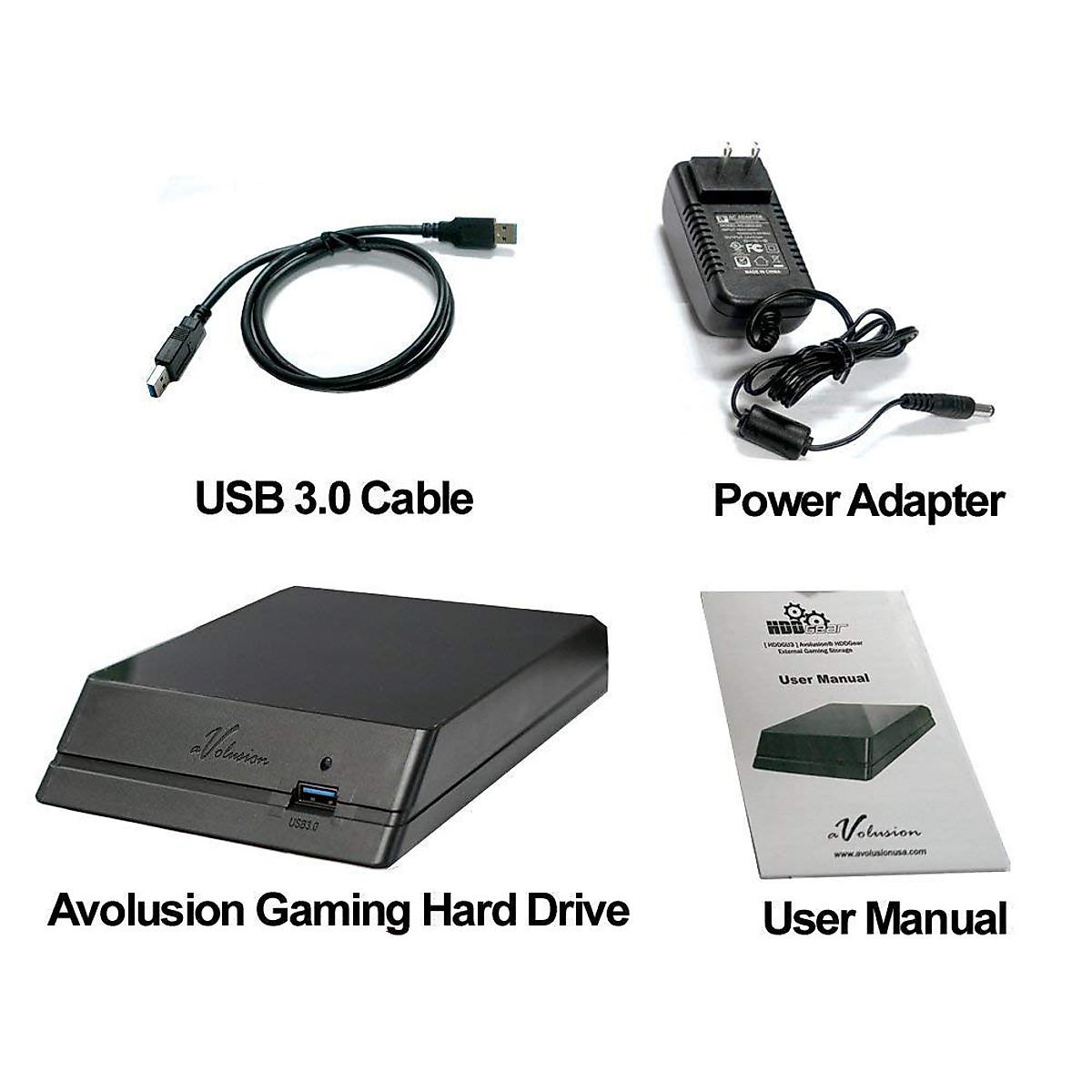 Avolusion HDDGear 2TB (2000GB) 7200RPM 64MB Cache USB 3.0 External PS4 Gaming Hard Drive (PS4 Pre-Formatted) - PS4, PS4 Slim, PS4 Slim Pro - 2 Year Warranty