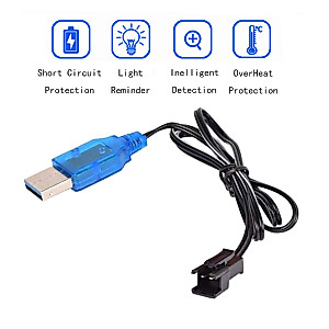 2 Pcs 3.7V 380mAh 20C 702035 Rechargeable Lipo Battery with USB Charger for Hubsan X4 H107 MJX F47 DFD F180 Quadcopter RC Drone Spare Parts