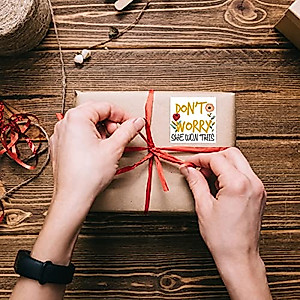 Don’t Worry She Won This Stickers,Thank You Stickers,Handmade Stickers,Small Shop Stickers,Envelopes Stickers for Small Business, Online Retailers,Handmade Goods,500 Labels Per Roll