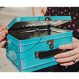 LOST Oceanic Airlines Metal Tin Lunch Box Tote | 8 x 7 x 4 Inches