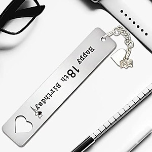 18th Birthday Inspirational Bookmarks, Birthday Gift for Women, Book Lover, Bookworm, Graduation, Teens, Kid, Daughter, Son, Teacher, Book Accessories, Reading Gifts, Book Gifts-WB50