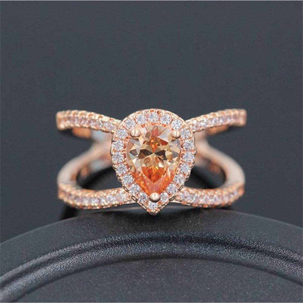 Uloveido Women Specific Hollow Design Rings Size 9 with Rose Gild Color for Wedding Girls Y120-9