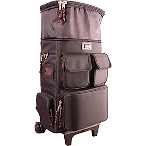 Gator Cases Lightweight Rolling Backpack Case with Pull Handle; Fits 25-Note Micro Controllers and Laptop (GK-LT25W),Black