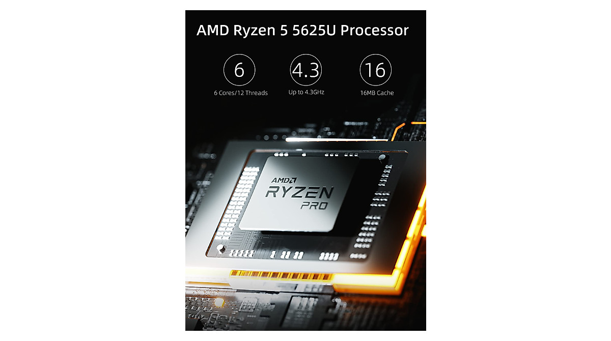 Stylish Mini PC MC560: AMD Ryzen 5, 32GB RAM