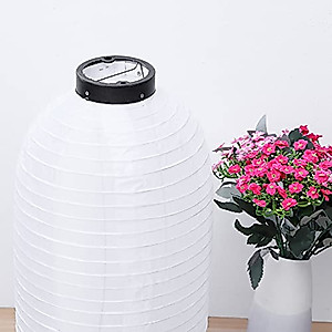 OSALADI Japanese Style Hanging Lantern White Blank Foldable Silk Sushi Lantern Waterproof Hanging Pendant for Traditional Festive Wedding Home Street Decor