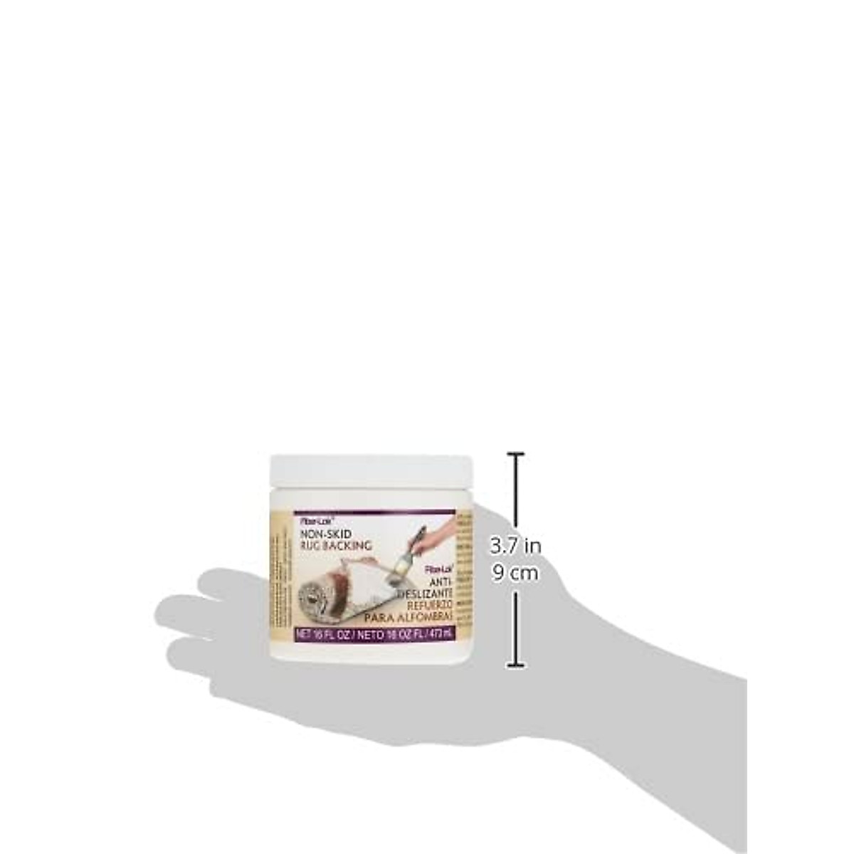 Environmental Technology Fiber-Lok Non-skid Backing (16 oz) Anti-Slip Natural Rubber Coating for Kitchen Rugs, Hardwood Floor Mats, Slippers, Runners, Carpets |Non-stain Machine-Washable Area Grippers