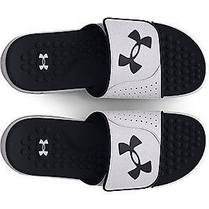 Under Armour Men's Ignite Pro Slide, (100) White/White/Black, 11, US