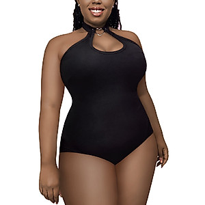 Littleforbig Cotton Romper Heartbreaker Collared Onesie Bodysuit Black XS