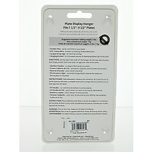 TRIPAR 7.5-9.5 Inch White Plate Wire Wall Plate Hanger