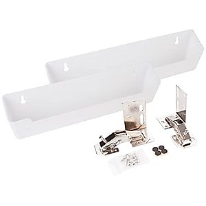 Hardware Resources 11-11/16" Plastic Tipout 2 Shallow Tray Set, White