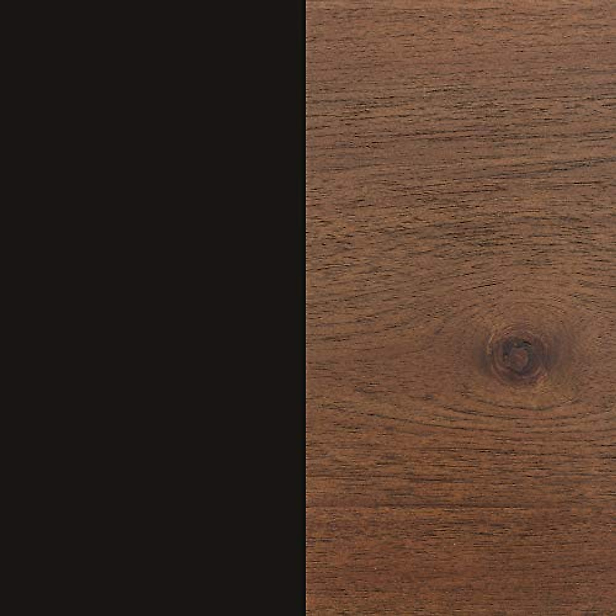 Nathan James Doxa Modern Industrial Coffee Table Wood in with Metal Rectangle Frame, Dark Brown/Black