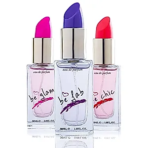 SCENTED THINGS Lippity Split Body Spray Girl Perfume, Eau De Parfum Teen Girl Gifts, Lipstick Shaped Bottles, 3 Piece Set