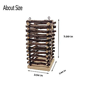 Tfwadmx Rabbit Wooden Hay Feeder Bunny Hay Manger Rack Less Waste Food Guinea Pig Hay Holder Small Animals Grass Dispenser for Chinchilla Hamster Gerbil