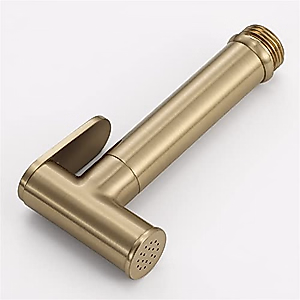 MINJING Bidet Sprayer for Toilet, Brass Handheld Bidet Toilet Sprayer Set, Cold and Hot Water Bidet Sprayer for Bathing Pets, Personal Hygiene, Brushed Gold