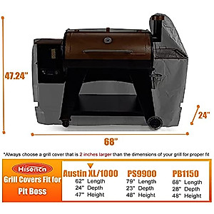 Hisencn Grill Cover for Pit Boss Austin XL, Z Grill 1000, Heavy Duty Waterproof Wood Pellet Grill Cover for PB Rancher XL, 1000, 1100 pro, 1150, UV and Fade Resistant BBQ Cover