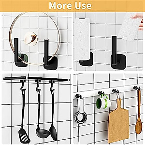 Magnetic Spice Rack for Refrigerator, 4 PACKS Super Strong Magnetic Holder 13lbs, Movable Magnetic Shelf for Refrigerator Kitchen Organization -2 Paper Towel Holder,5 Magnetic Hooks,8 Removable Hooks