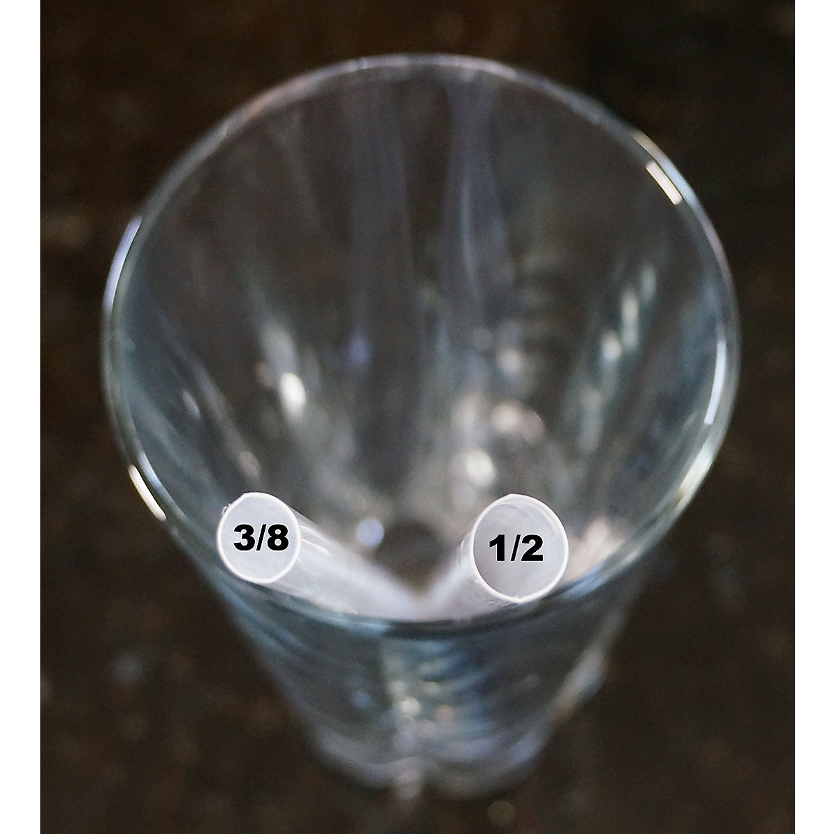 100 3/8" Wide Smoothie and Bubble Tea Fat Straws - Sparkling Clear (3/8" Wide XL)