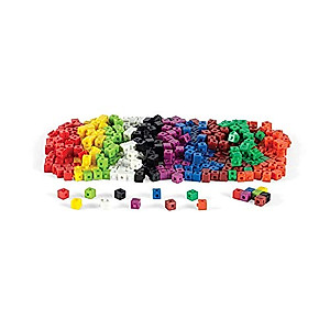 hand2mind Centimeter Cubes, Math Linking Cubes, Plastic Cubes, Snap Blocks, Color Sorting, Connecting Cubes, Math Manipulatives, Counting Cubes for Kids Math, Math Cubes, Math Counters (Set of 500)