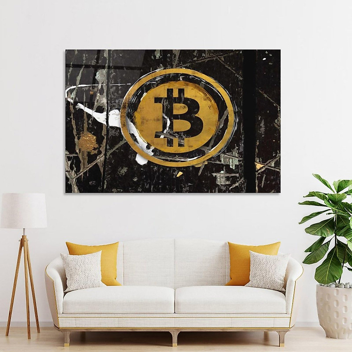 ESyem Posters Than Currency Badge Wall Art Cryptocurrency Exchange Trading Wall Art Canvas Painting Posters And Prints Wall Art Pictures for Living Room Bedroom Decor 08x12inch(20x30cm) Unframe-style