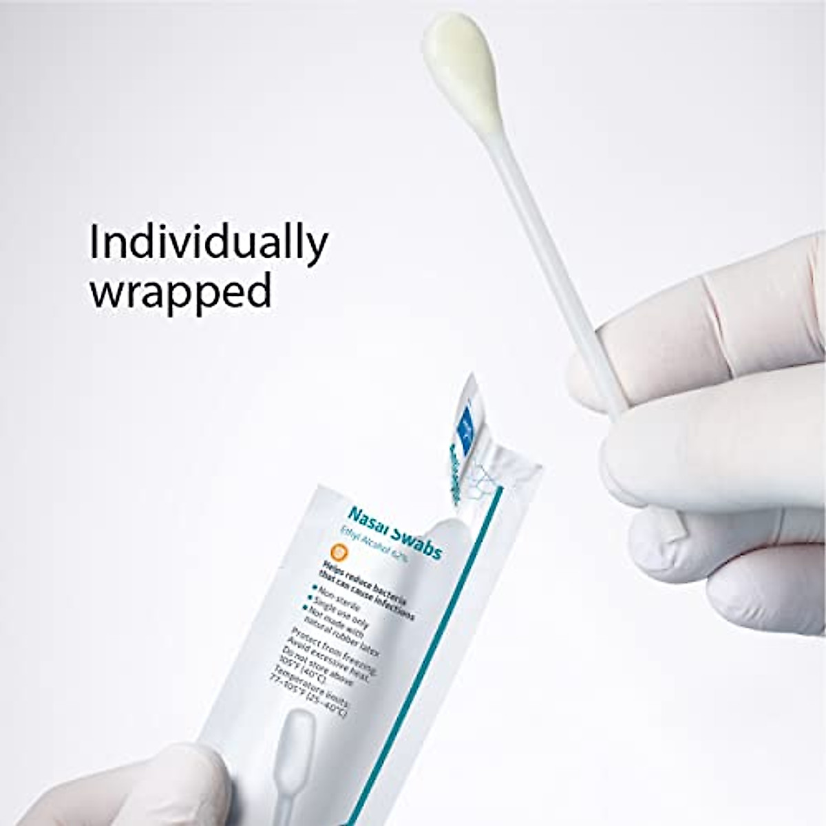 Medline Antiseptic Nasal Swabs, Reduces 99.99% of Bacteria, Presaturated, 62% Ethyl Alcohol, Pleasant Kiwi Scent, Individually Wrapped, 10 Count
