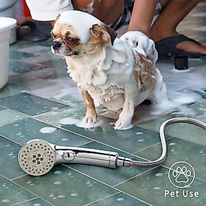 Shower Head High Pressure, 6 Settings High Pressure Shower Heads with Handheld Spray, Detachable Shower Head with ON/OFF Switch, RV Shower Head with Hose, Chrome - Homelody