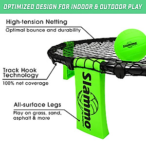 GoSports Slammo Game Set (Includes 3 Balls, Carrying Case and Rules) - Outdoor Lawn, Beach & Tailgating Roundnet Game for Kids, Teens & Adults