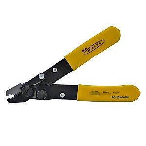 Miller FO 103-D Series Dual Hole Fiber Optic Stripper for Working Technicians, Electricians, and Installers, V-Shaped Opening, Safe Cable Tool, Easily Portable Wire Stripper, 2.72 Ounces