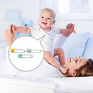 Toddmomy 20pcs Safety Brooch Pin Heavy Duty Blanket Pins Animal Badge Pin for Diaper Laundry Safety Pin