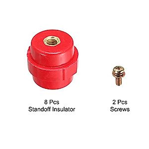 PATIKIL Insulator 8pcs SM30 High-Strength Polyester Standoff Insulators with M8 Screws for Power Distribution Cabinet