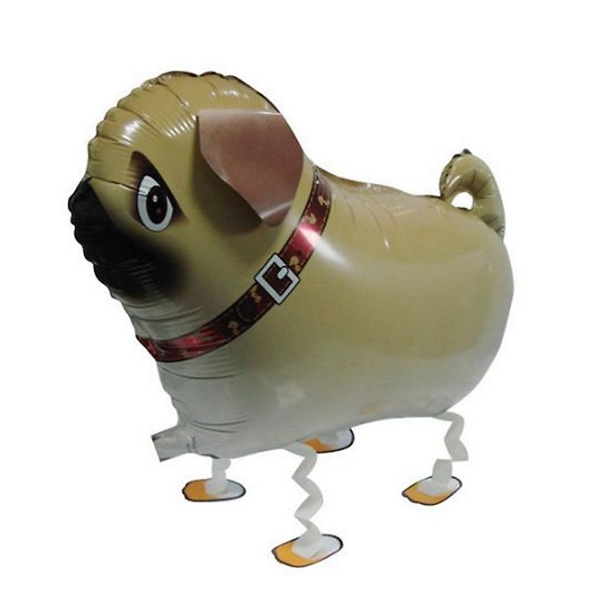 Walking Pug Helium Balloon Birthday Kids Party Toy, Set of 3