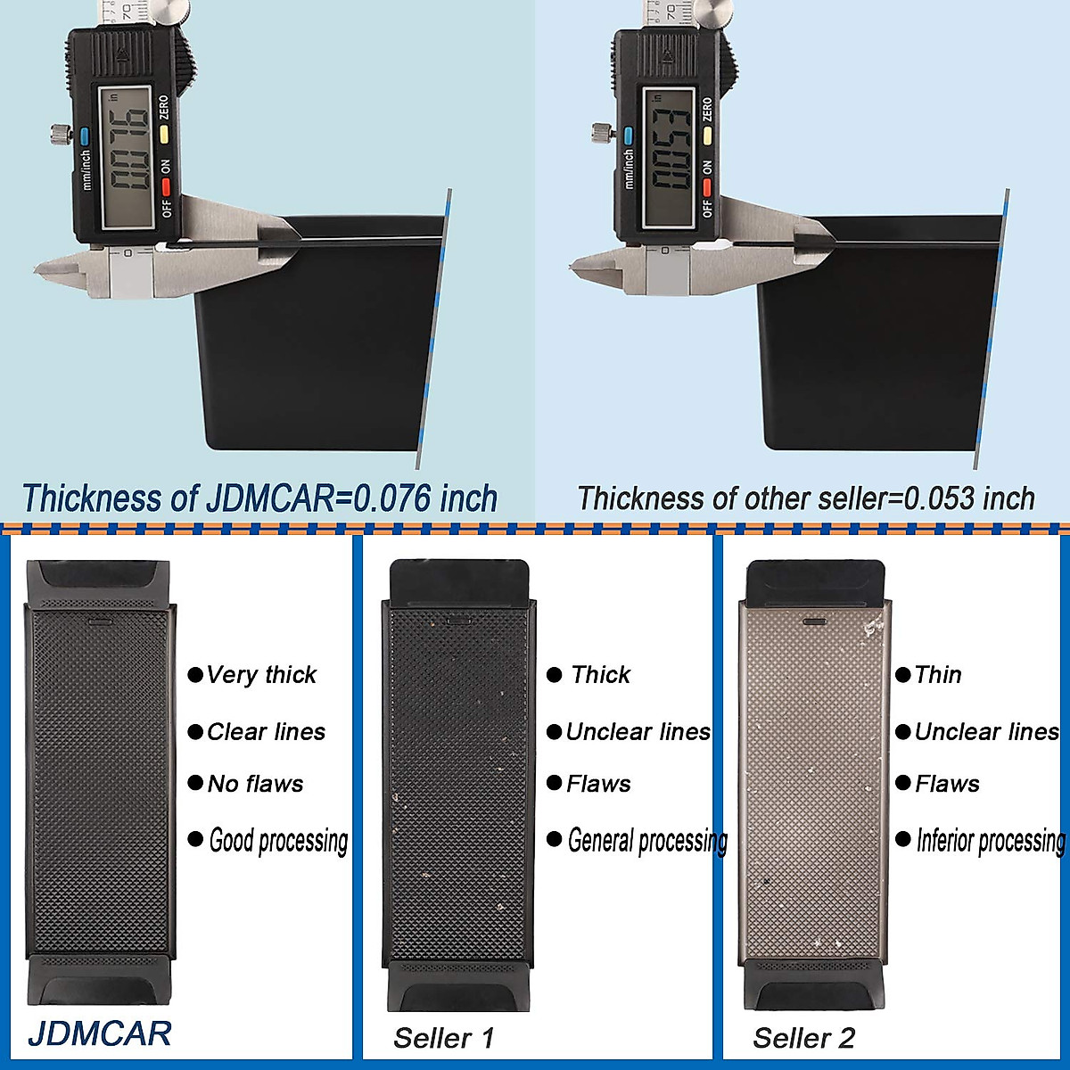 JDMCAR Compatible with Toyota Tundra Accessories 2014-2021 Center Console Organizer, Insert ABS Black Materials Tray, Armrest Secondary Storage Box - Full Tray