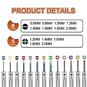 39 Pieces Of Watch Screwdriver Set - Jewelers Screwdriver Set - With 26 Extra Pieces Of Screwdriver Bits - Ideal Tools For Watchmakers, Eyeglass, Electronics, Jewelry, Watches, Eyeglasses, Sunglasses