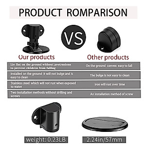 Magnetic Door Stop,CAUDEER,Magnetic Door stoppers for Bottom of doorr,Adhesive No Drilling,Protect The Door from Collision When Opened (hack1)