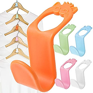 SLMT Clothes Hanger Connector Hooks 40 PCS Cat Shaped Space Saving Hanger Extender Hooks for Velvet Hangers Wooden Hangers Wire Hangers Heavy Duty Hangers