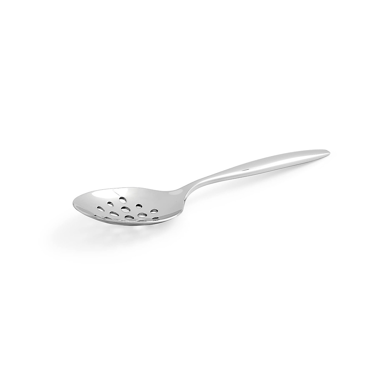 Portmeirion Sophie Conran Arbor Slotted Salad Spoon | 10-Inch | Made of Stainless Steel | Flatware Slotted Utensil | Serving Spoon for Party, Banquet, or Buffet | Kitchen Basics | Dishwasher Safe