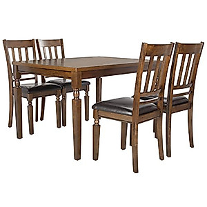 Safavieh Home Collection Kodiak 5 Piece Dining Set, Light oak and Black