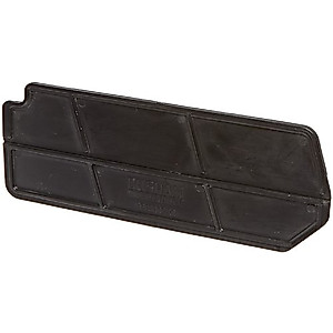 Durham PB30166-08 Polypropylene Vertical Divider for PB30220-21 Hook-On Bins, 1/4" Length x 7" Width x 2-3/4" Height, Black (Pack of 6)
