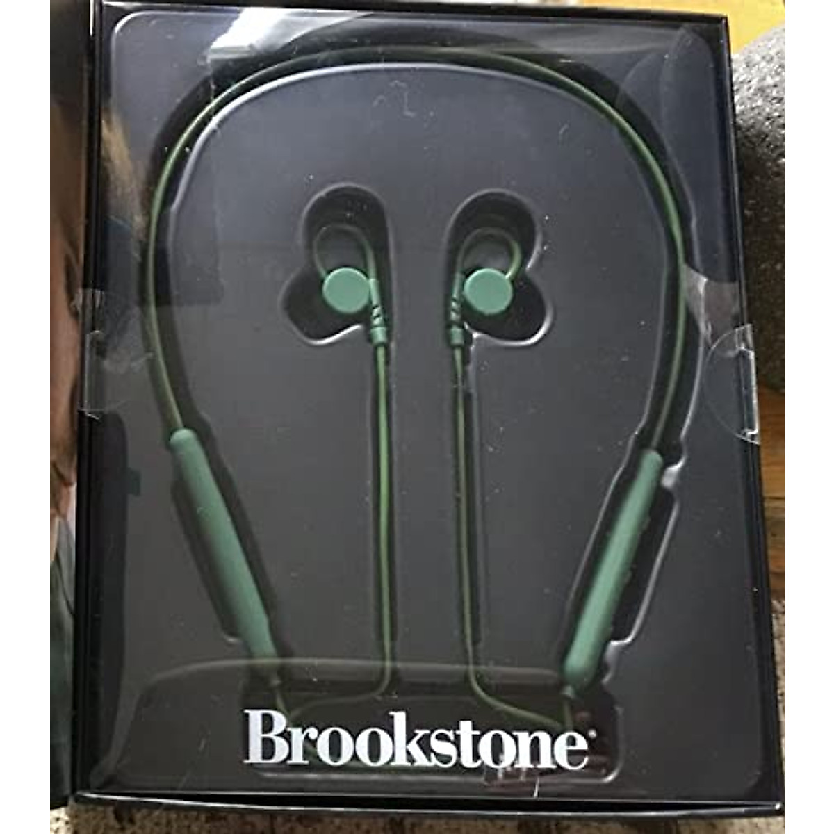 Brookstone FLEXVIBE Wrap-Around Neckband Sports Earbuds Green