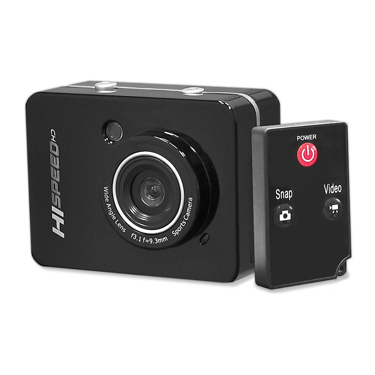 Pyle Hi Speed Sports Action Camera - HD 1080P Mini Camcorder w/ 12 MP Cam, 2.4" Touch Screen USB SD Card HDMI, Battery - Waterproof Case, USB Cable, Wireless Remote Control, Mount PSCHD60BK (Black)