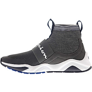 Champion Men's Rally Pro Big C Knit Sock Top Sneaker (11 M US, Granite Heather)