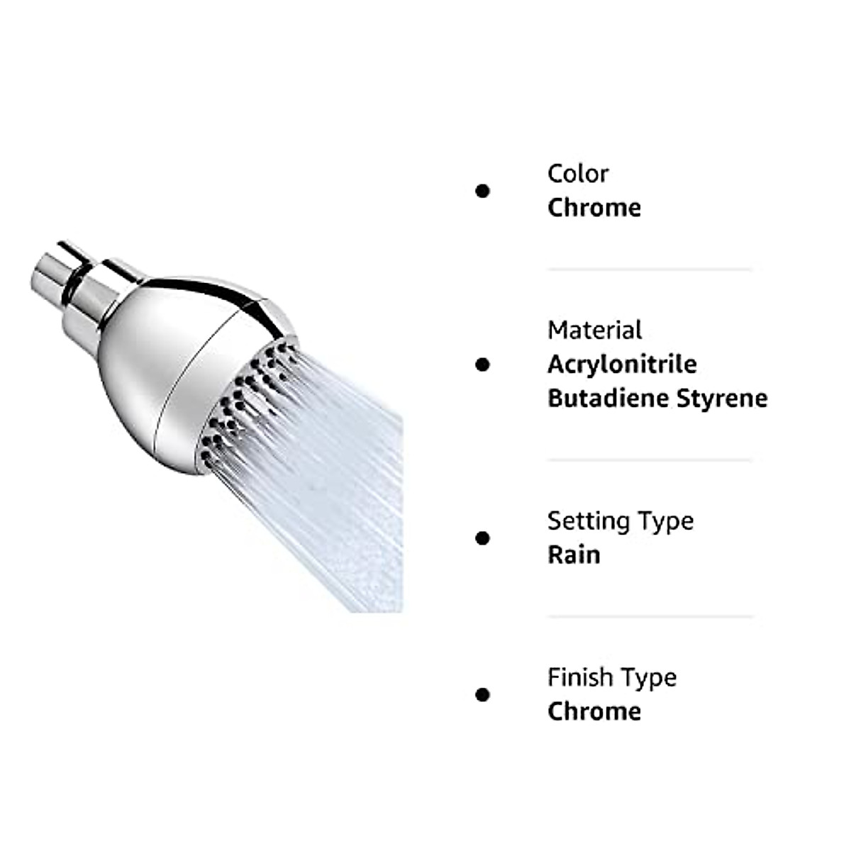 High Pressure Shower Head 3 Inches Anti-clog Anti-leak Fixed Showerhead Chrome with Adjustable Swivel Brass Ball Joint for Relaxing and Comfortable Shower Experience Aisoso