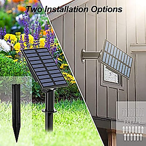 T-SUN Solar Pond Lights, 5 Headlamp RGB LED Spotlights Color Changing Submersible Fountain Lights, Underwater Solar Fish Tank Light Adjustable Lighting Angle for Garden Fountain, Pond, Pool Decoration