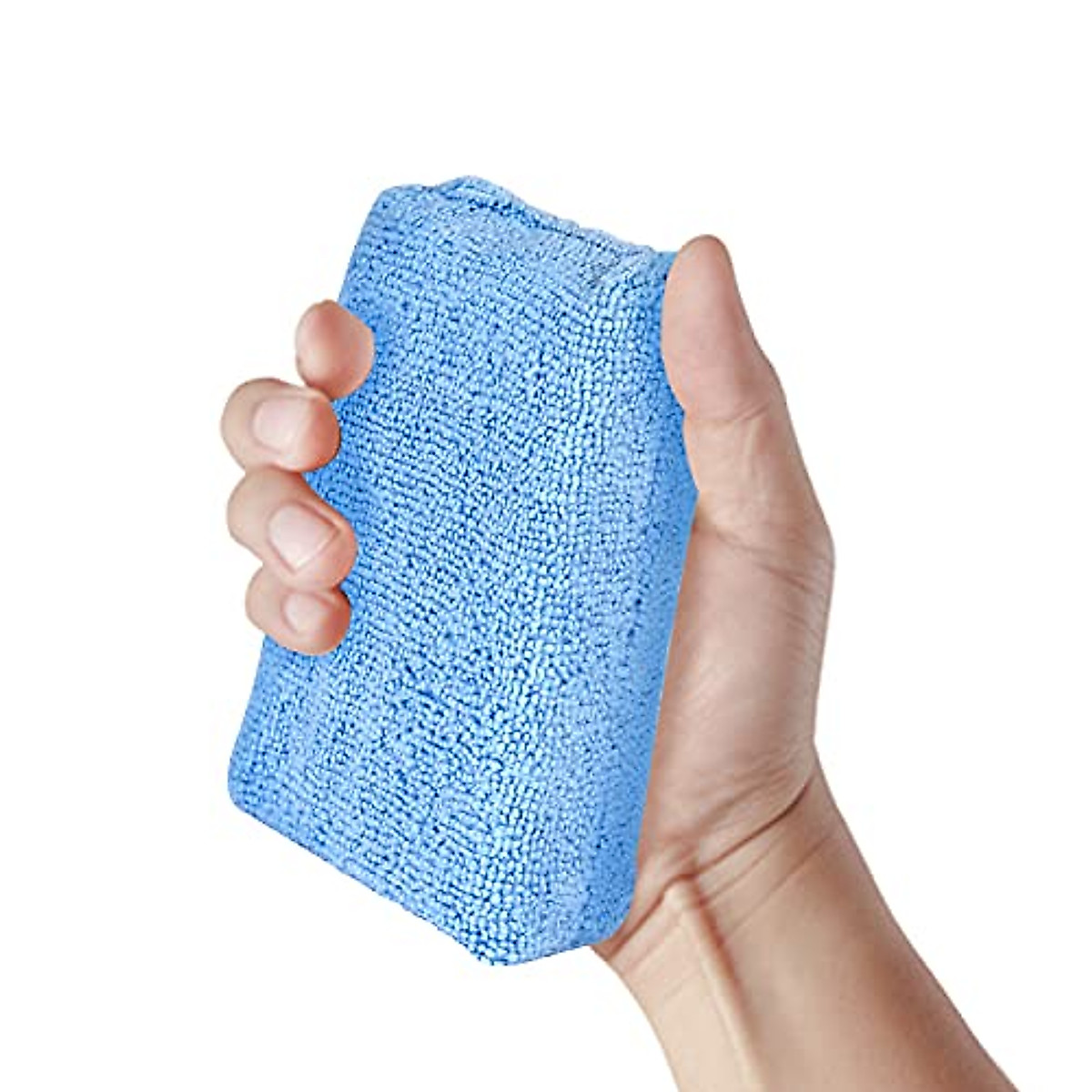 Carkio Car Wash Microfiber Sponges Block House Clean Sponge 5 inch Round Microfiber Waxing Sponge Car Cleaning Kit Pad (10pcs)