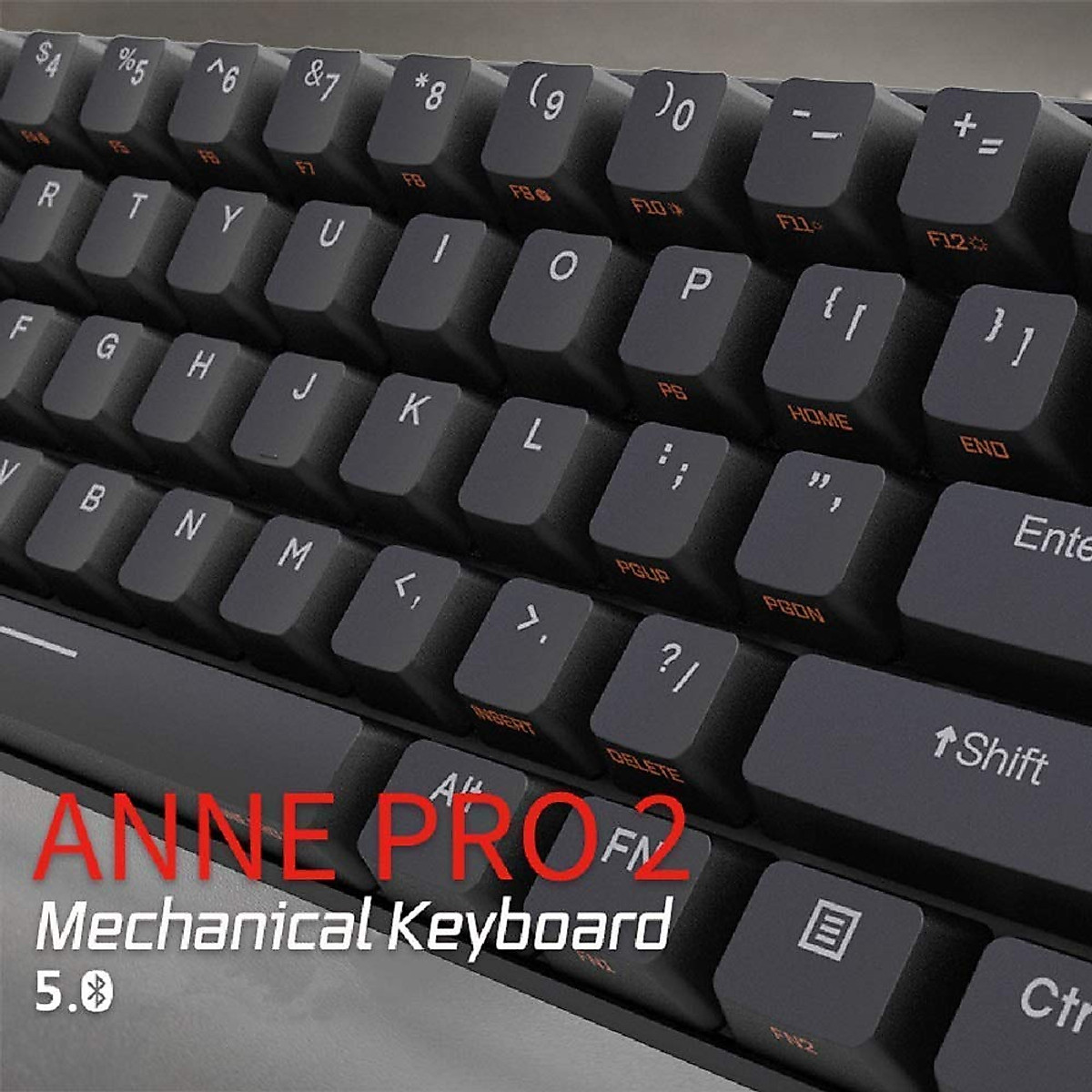 CORN Anne Pro 2 Mechanical Gaming Keyboard 60% True RGB Backlit - Wired/Wireless Bluetooth 5.0 PBT Type-c Up to 8 Hours Extended Battery Life, Full Keys Programmable (Gateron Blue, Black)