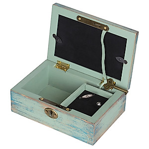 Cottage Garden Memories a Way to Hold Love Distressed Wood Jewelry Music Box Plays Tune Edelweiss