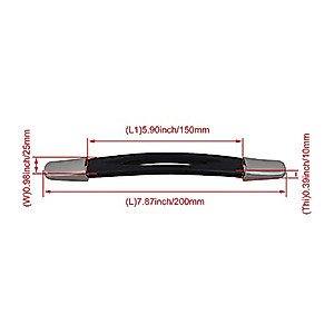 Black Flexible Spare Strap Handle Grip 15cm Replacement for Suitcase Luggage Case (B24)